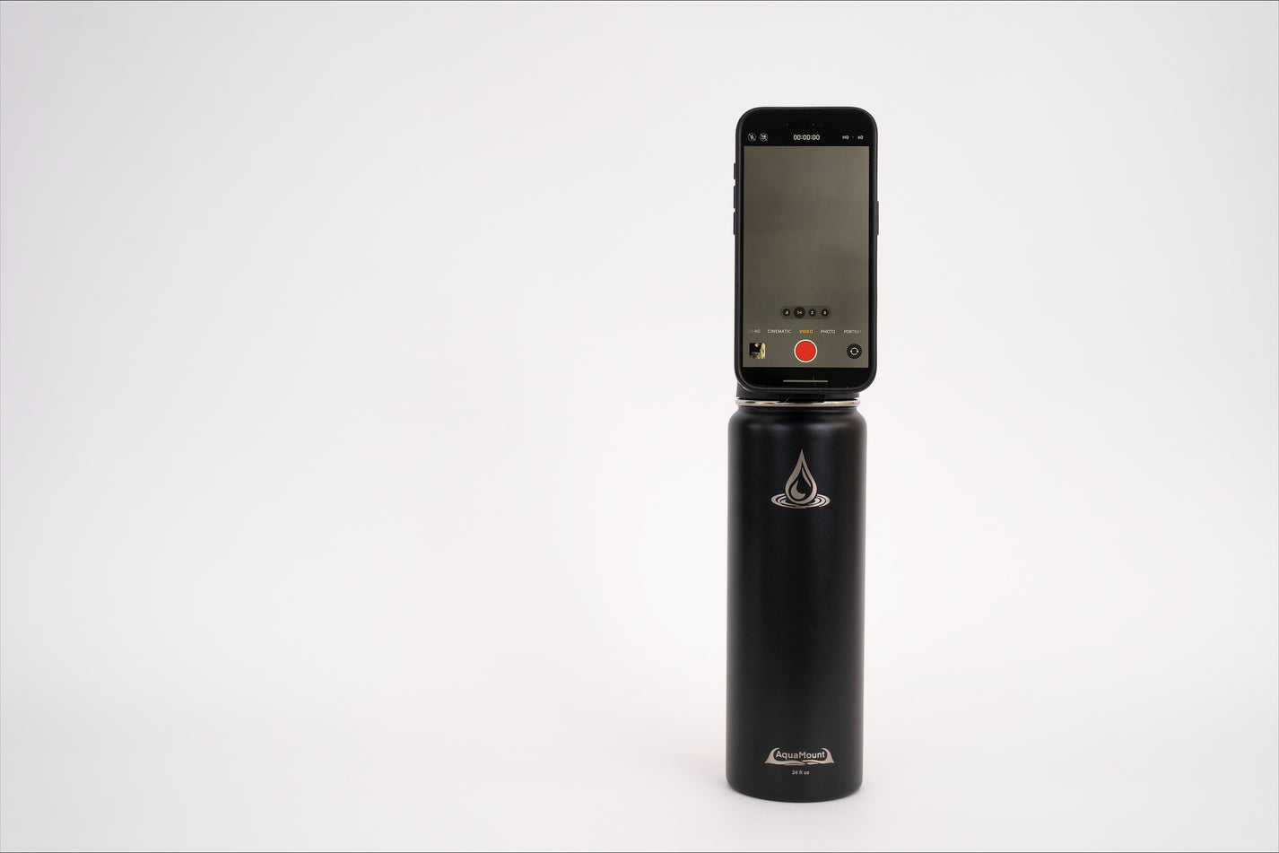 Aquamount™ Pro 24oz – Midnight Black – Aquamountbottle.com
